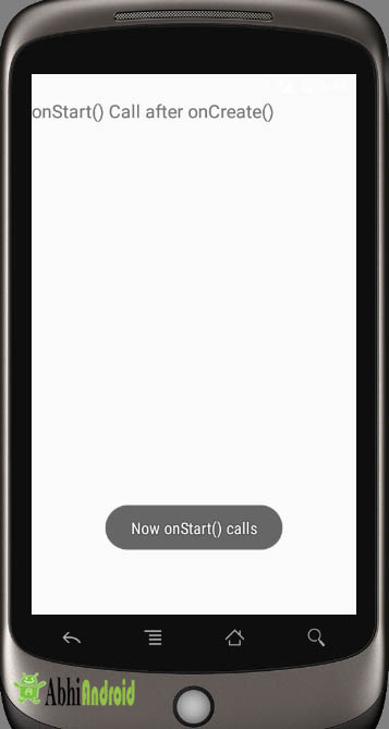 onStart() Method In Android With Example | Abhi Android onStart() Method In Android With Example | Abhi Android